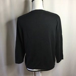 Ruby Rd. | Sweaters | Ruby Rd Black Sweater Silver Glitter Animal Print ...